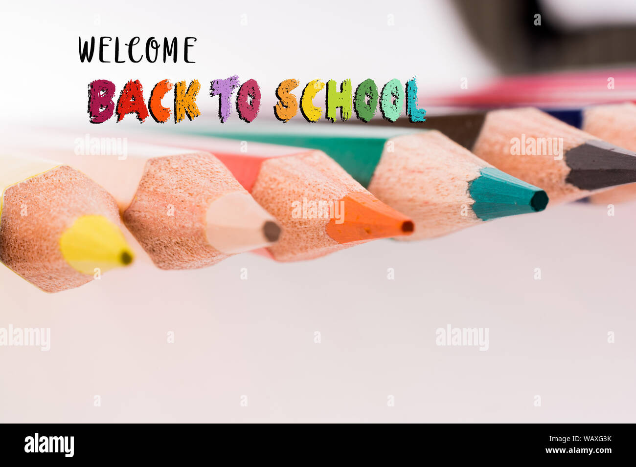 Back to school wording as education, teaching and learning concept ...