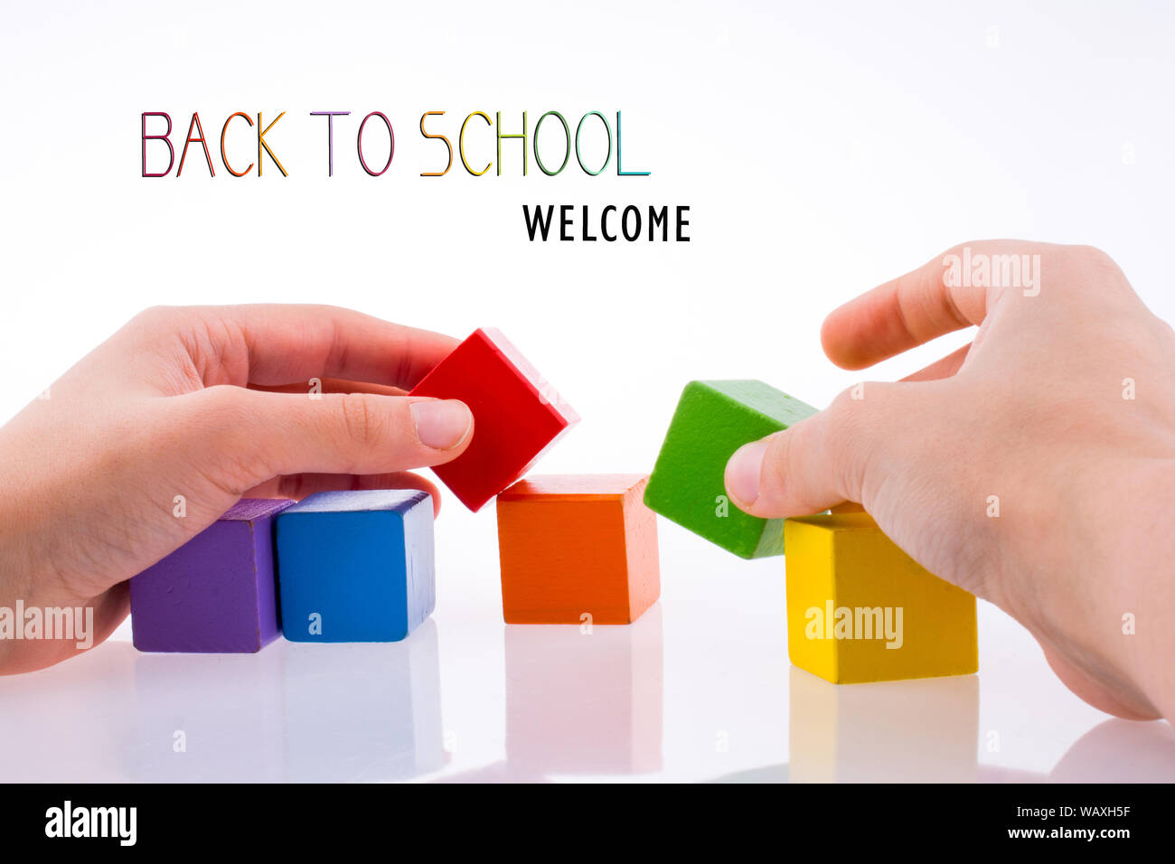 Back to school wording as education, teaching and learning concept ...