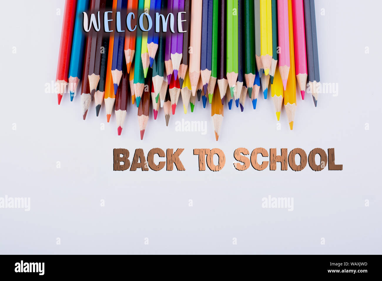 Back to school wording as education, teaching and learning concept ...