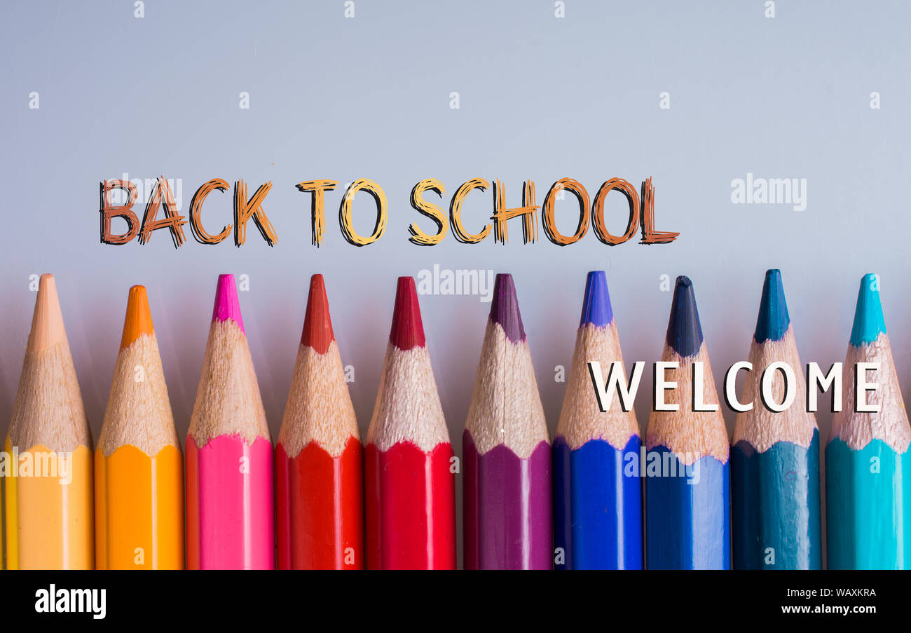 Back to school wording as education, teaching and learning concept ...