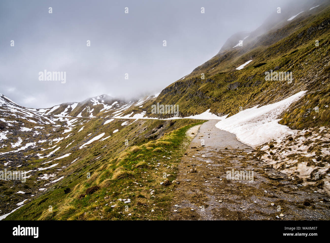 Montenegro, Closed road of famous scenic route of sedlo pass in month ...