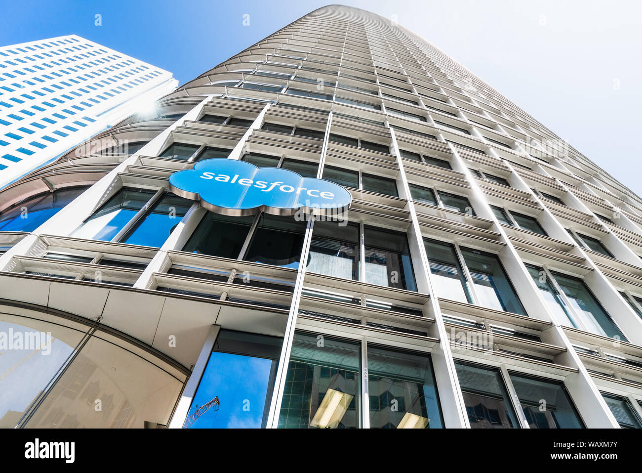 August 21, 2019 San Francisco / CA / USA - Salesforce logo displayed on ...