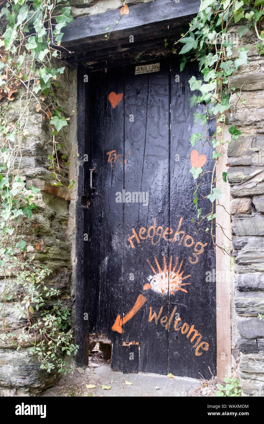 Hedgehog highway, door hi-res stock photography and images - Alamy
