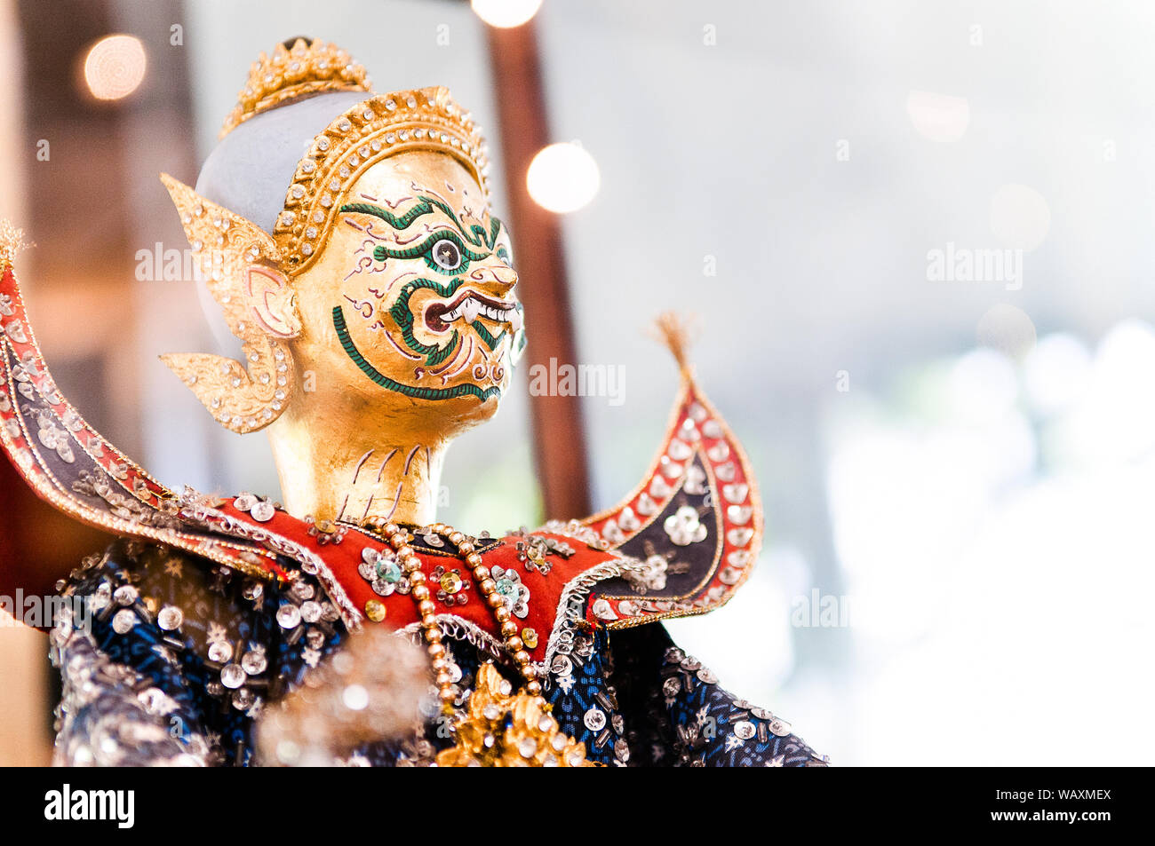 Thai puppet (Hun Lakorn Lek) From the story of Ramayana epic poem Stock ...