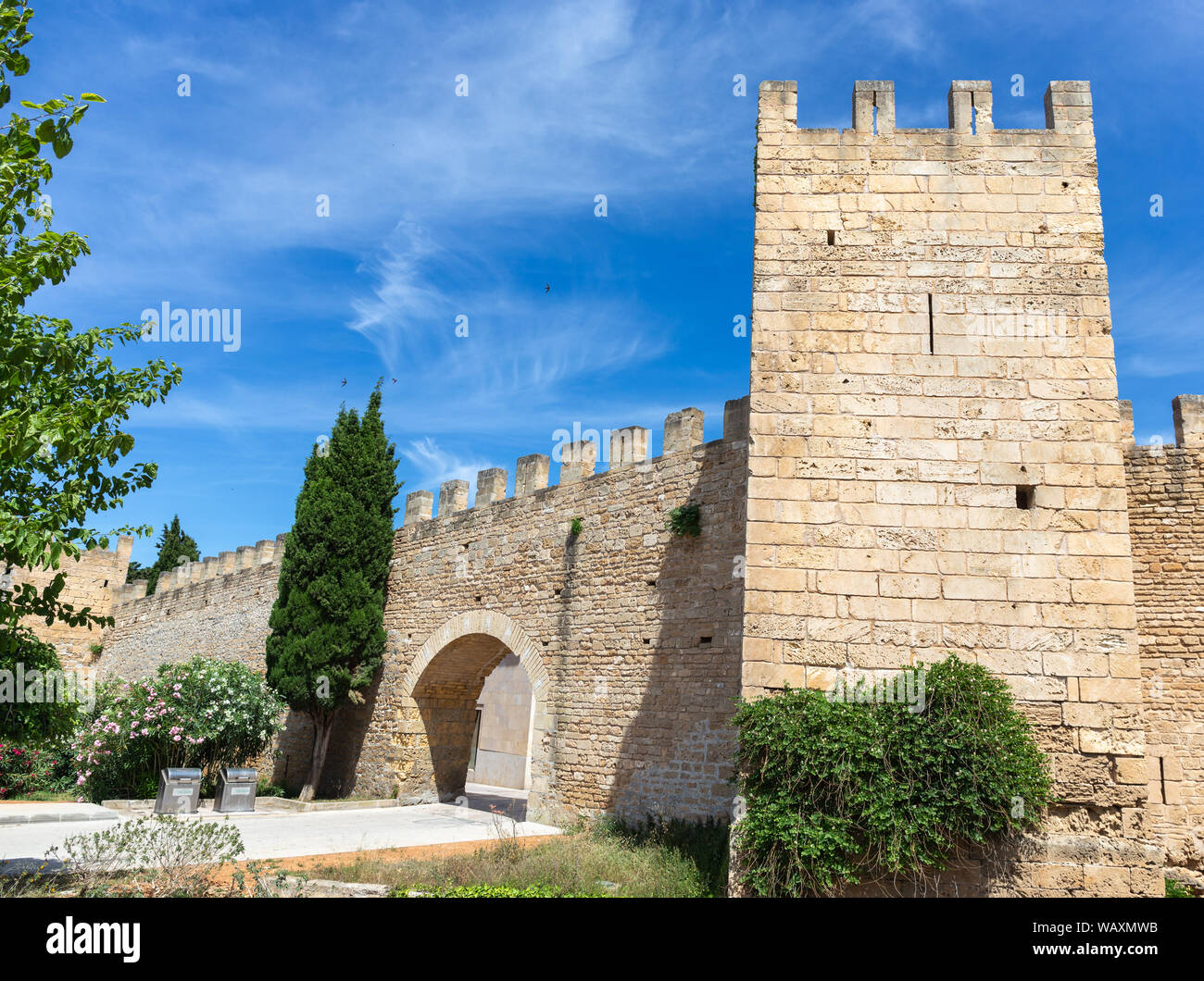 Fortress in the historical center of the old medieval town of Alcudia ...