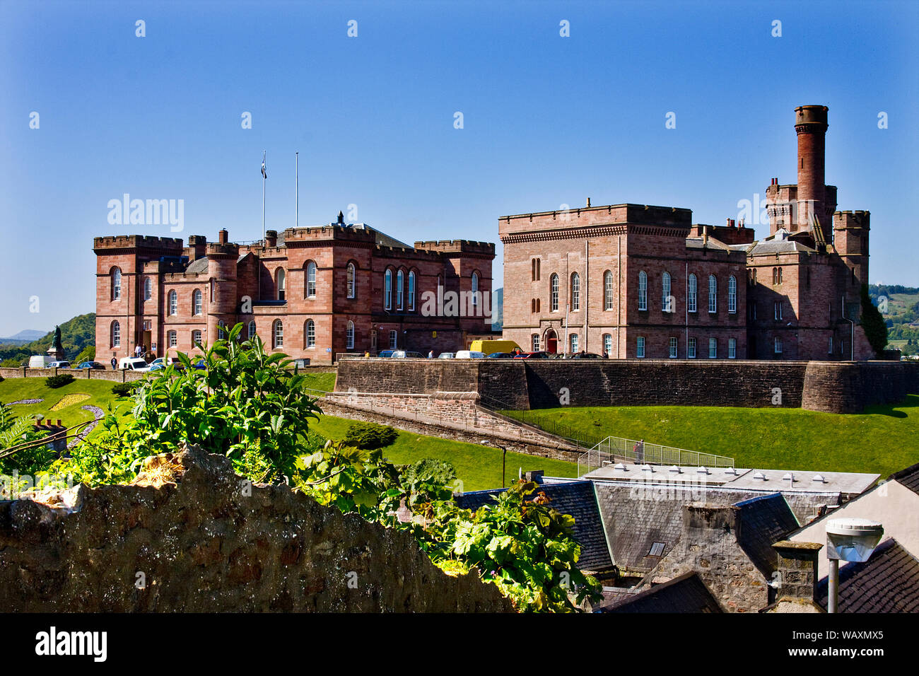 Inverness Castle overlooking River Ness Stock Photo - Alamy