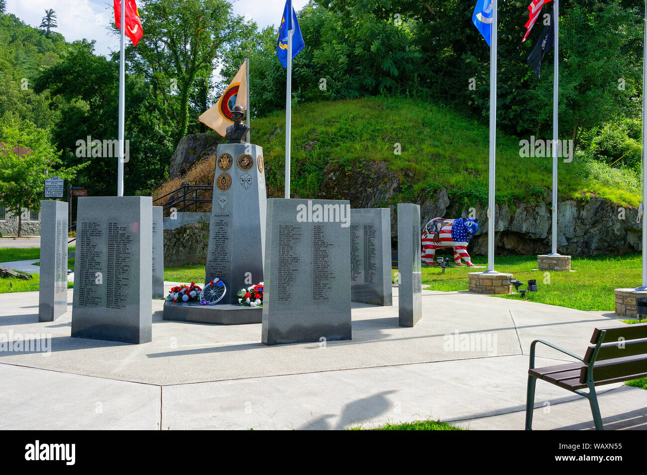 Cherokee, North Carolina,USA - August 3,2019: Cherokee Veterans Park ...