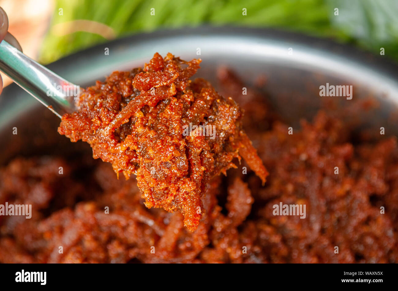 Laos or Thai spicy fermented fish chili paste - Pla Ra Bong or Jeaw ...