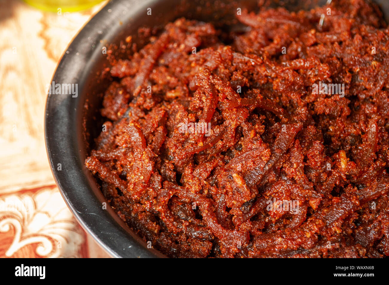 Laos or Thai spicy fermented fish chili paste - Pla Ra Bong or Jeaw ...