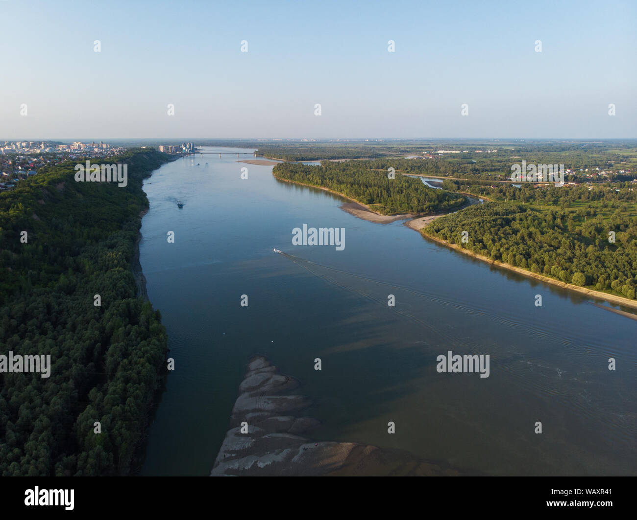 Aerial drone shot big ship hi-res stock photography and images - Alamy
