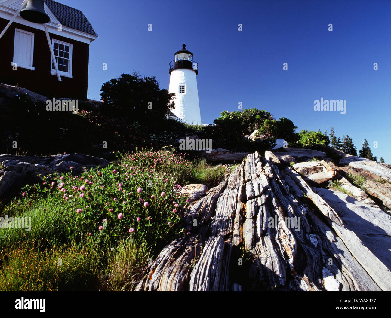 Pemaquid Point Lighthouse - Bristol, Maine - USA Stock Photo - Alamy