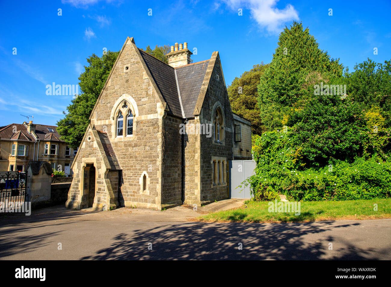 Entrance Lodge at Locksbrook Cemetery, Bath Stock Photo - Alamy