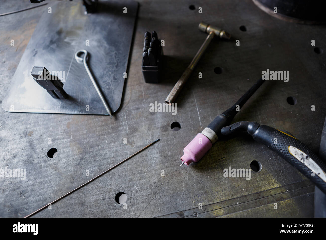 Industrial work shop for welder.Professional electric welding machine ...