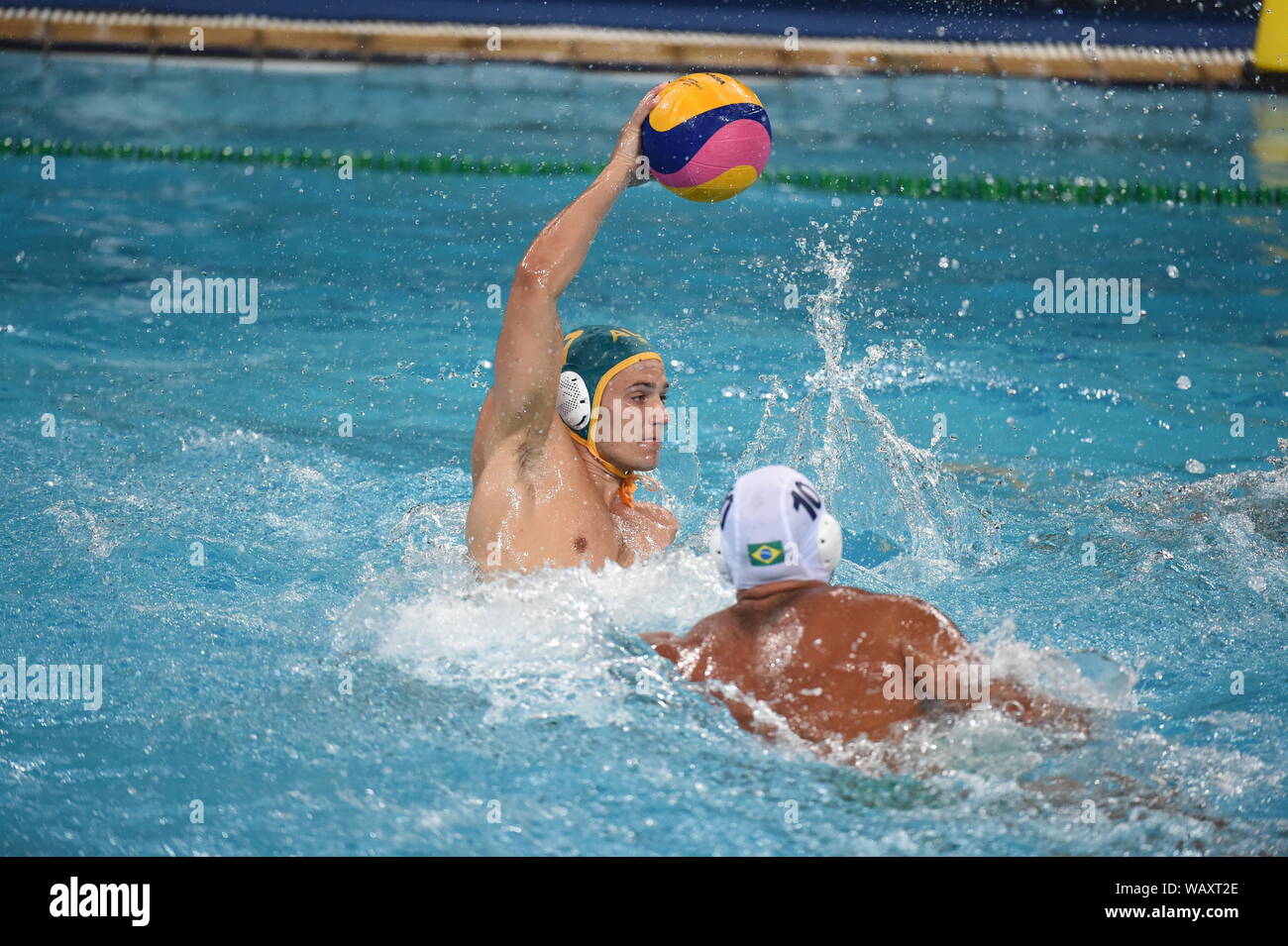 Rio de Janeiro -Brazil, July 20, 2016 - Water polo match during the ...