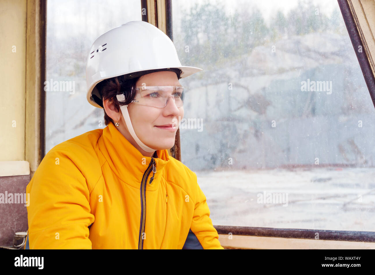 Female heavy equipment operator hi-res stock photography and images - Alamy