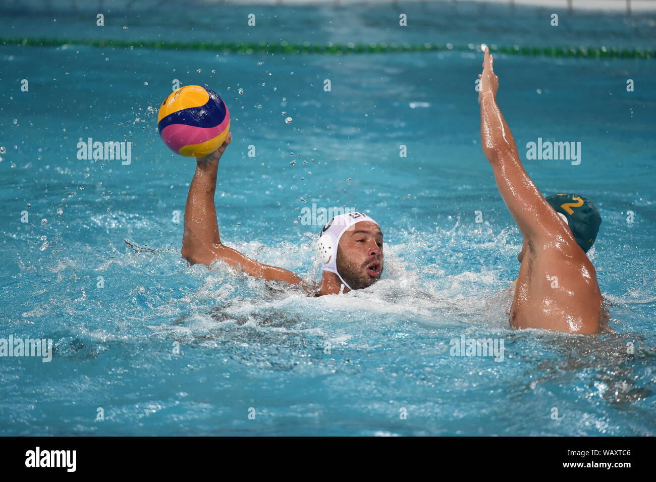 Rio de Janeiro -Brazil, July 20, 2016 - Water polo match during the ...