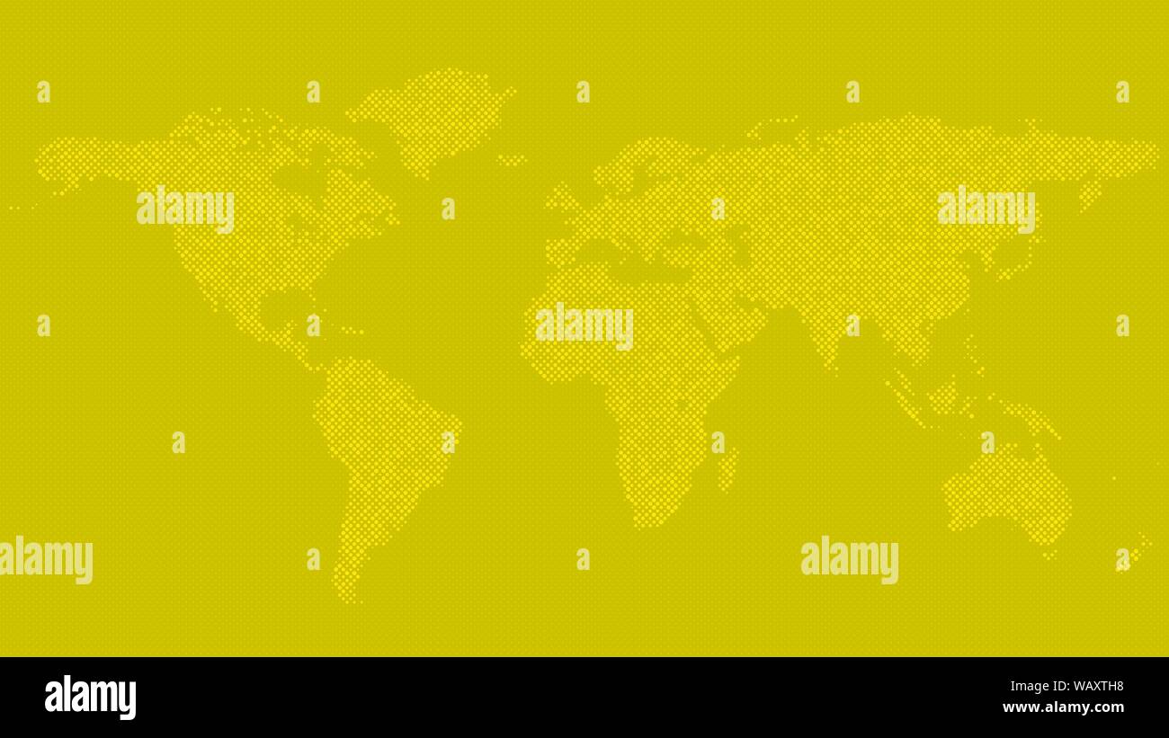 Halftone world map background - vector graphic with dots Stock Vector ...