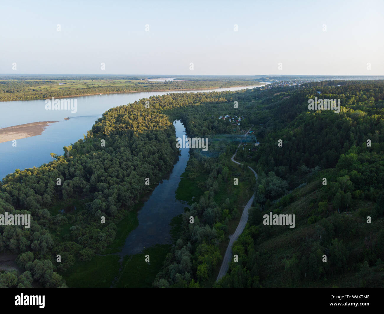 Aerial drone shot big ship hi-res stock photography and images - Alamy