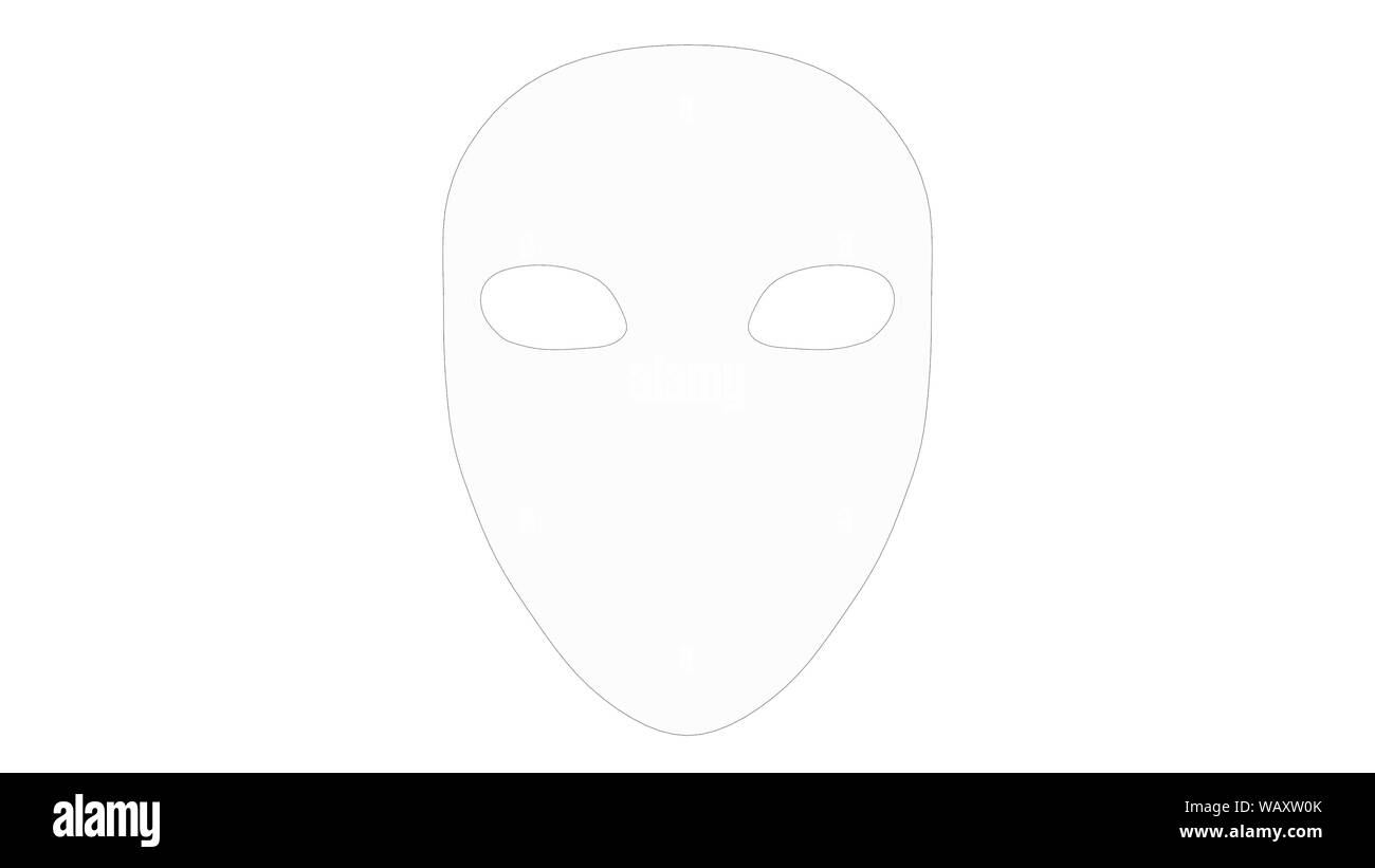 3d rendering of a simple mask isolated in white background Stock Photo ...