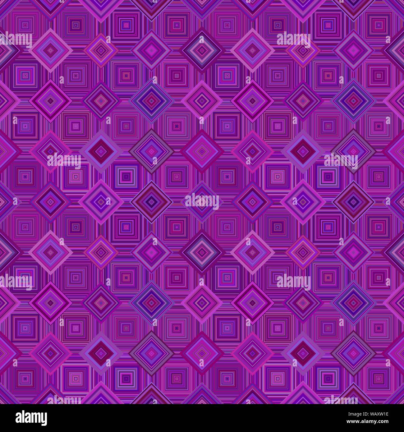 Purple seamless abstract diagonal square pattern - vector tiled mosaic background illustration ...