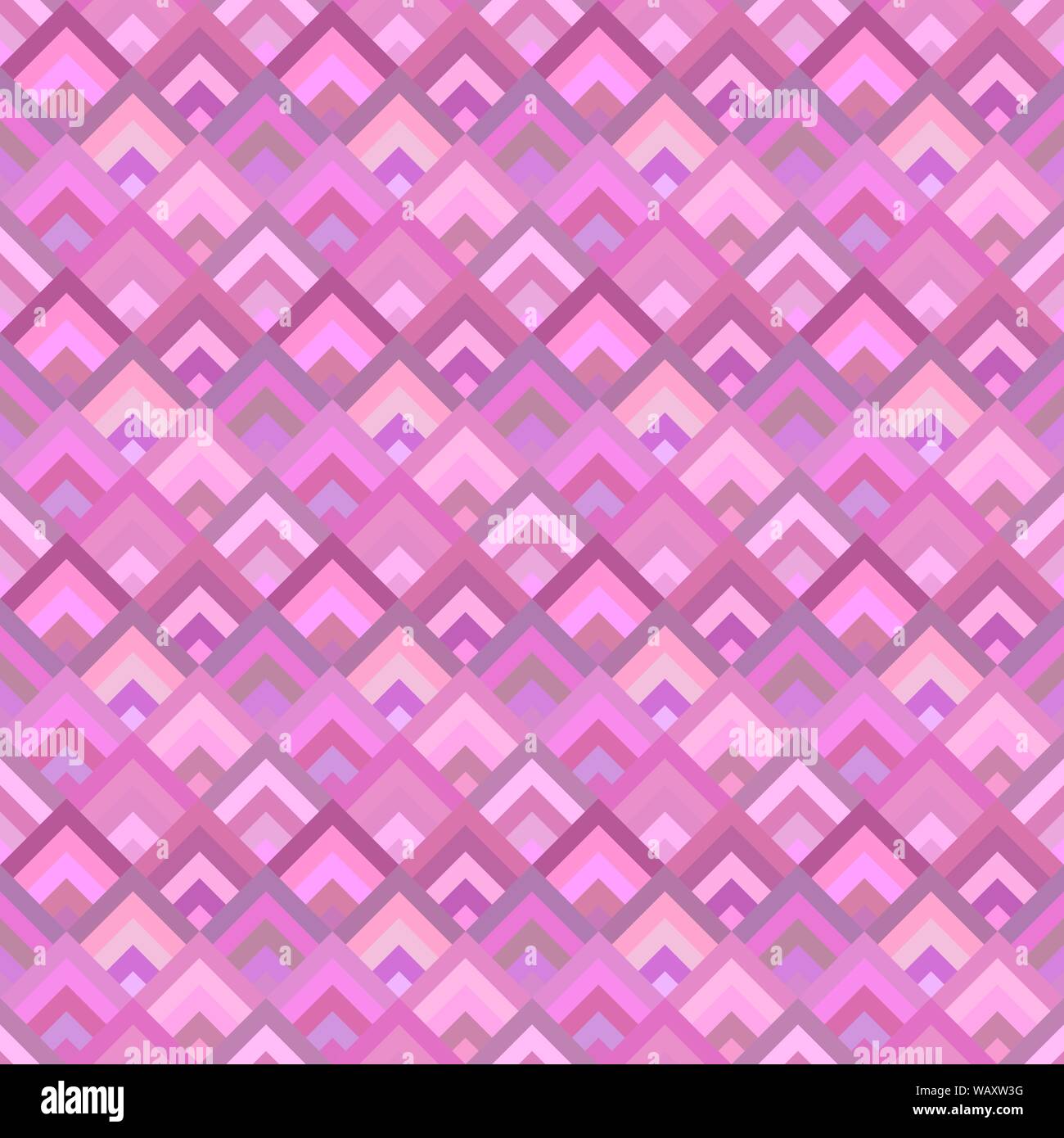 Pink Abstract Geometric Diagonal Square Tile Mosaic Pattern Background Seamless Illustration