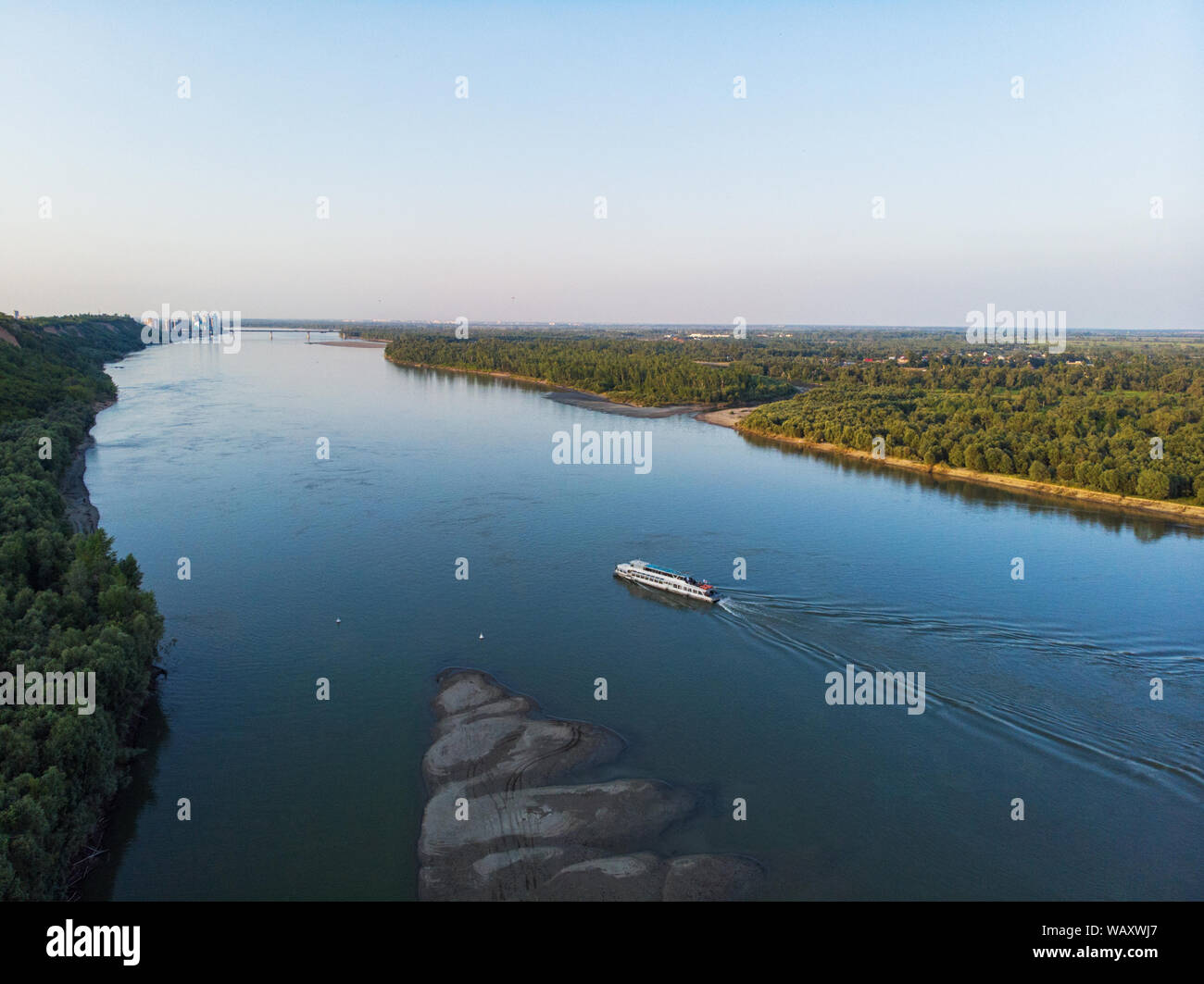 Aerial drone shot big ship hi-res stock photography and images - Alamy