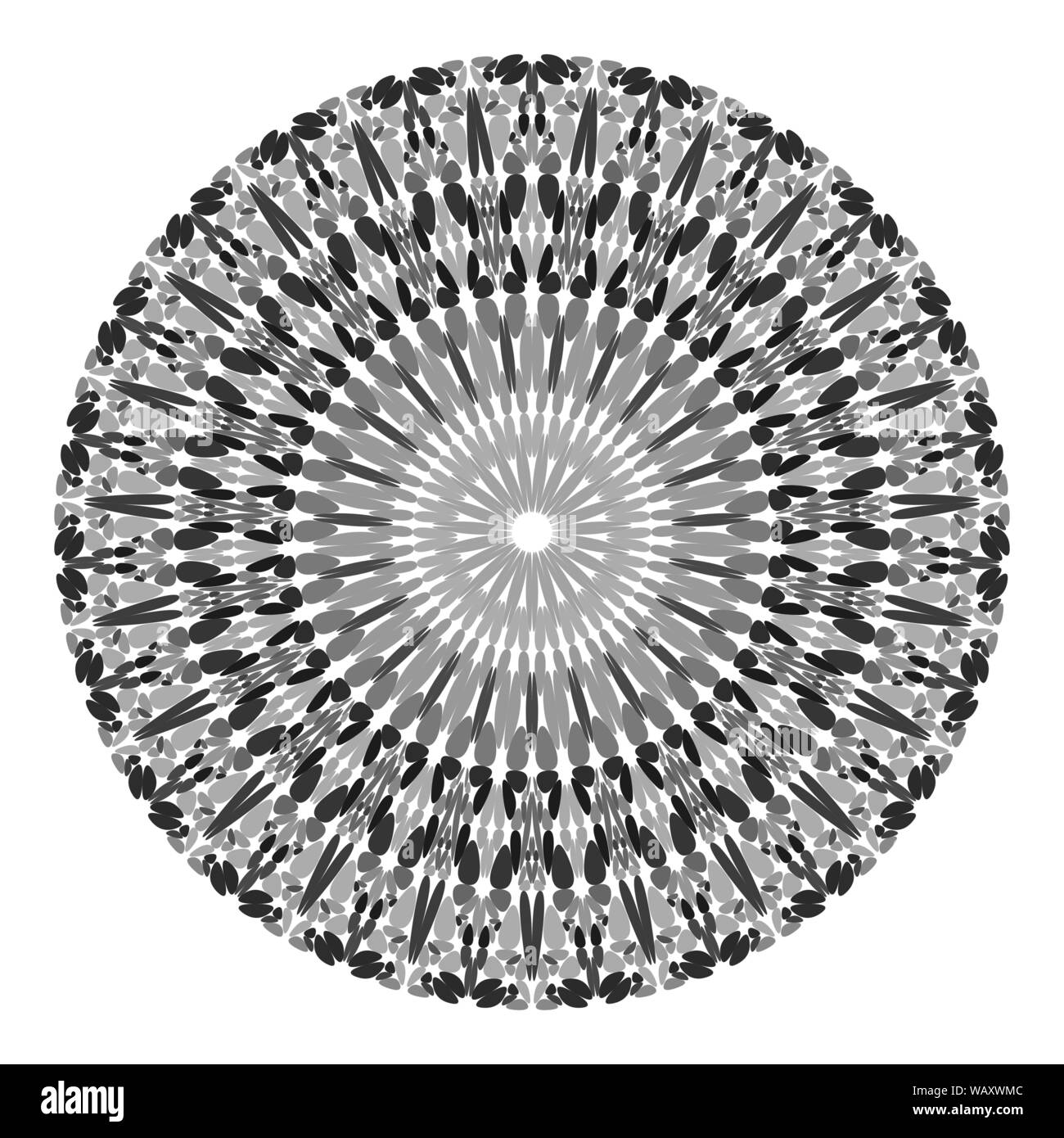 Monochrome circular mandala Cut Out Stock Images & Pictures - Alamy