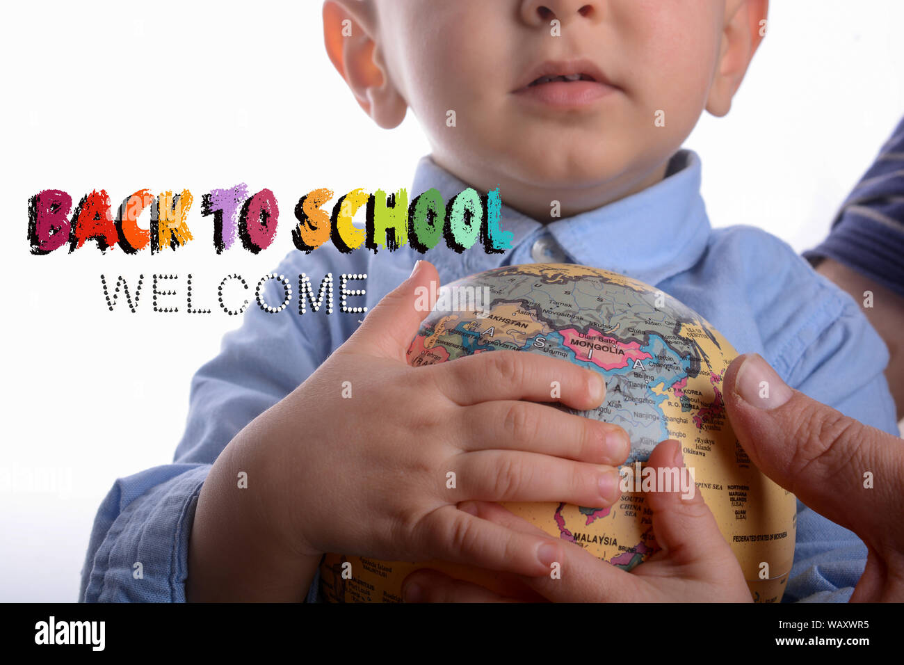 Back to school wording as education, teaching and learning concept ...