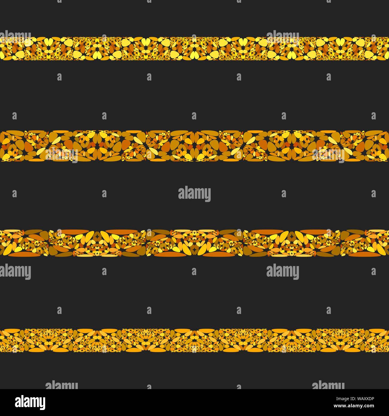 Gravel stone mosaic horizontal divider line set - vector design ...