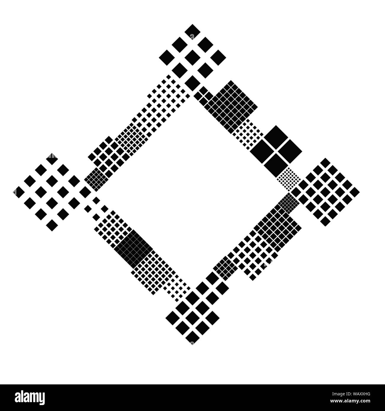 Minimal diagonal square blank badge background template - monochrome ...