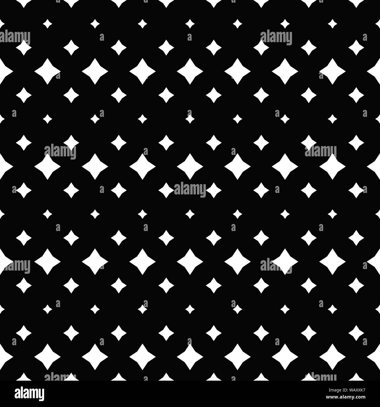 Geometrical star pattern background - abstract black and white vector ...