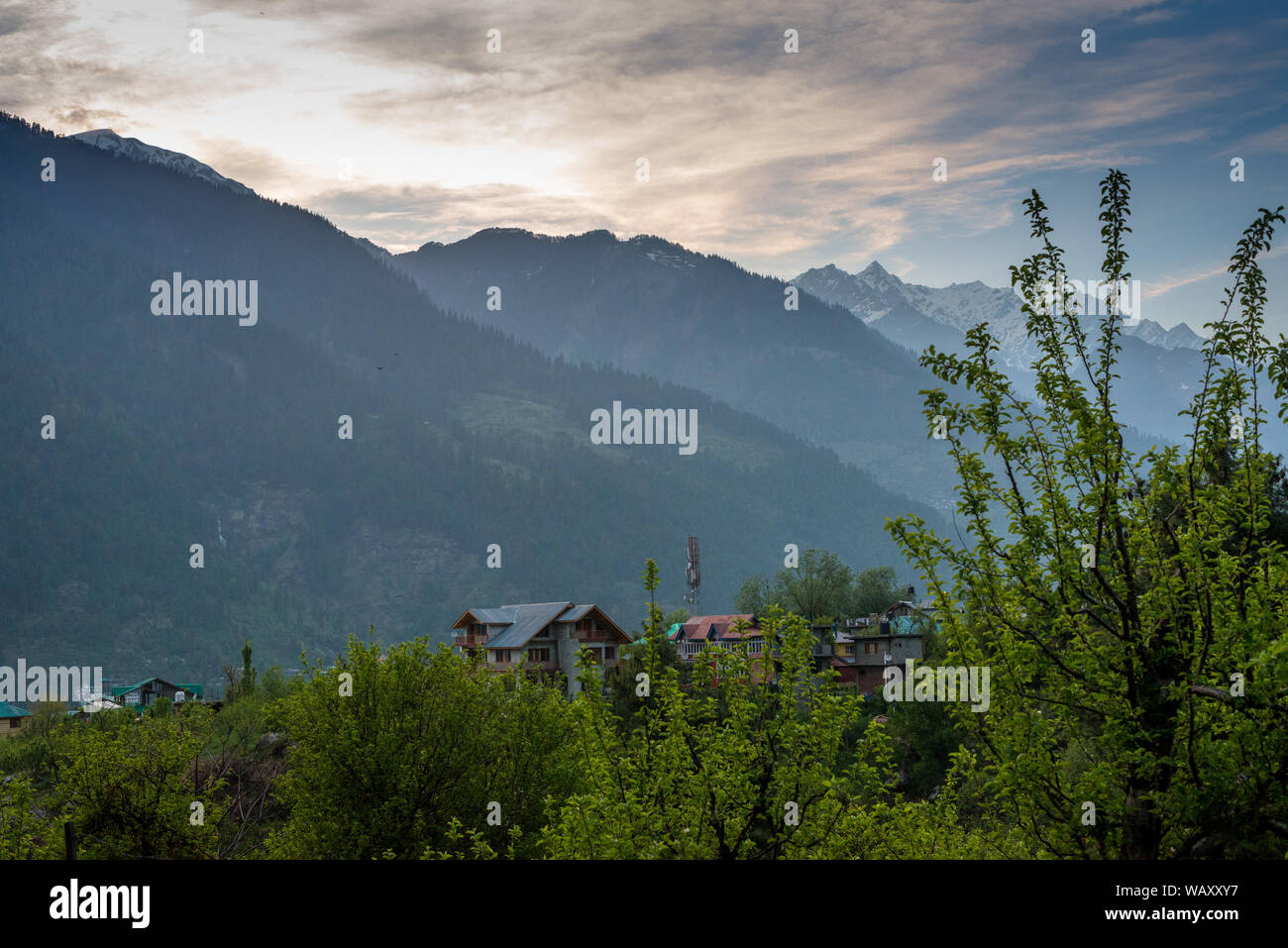 Photo of himalayan village in manali Stock Photo - Alamy