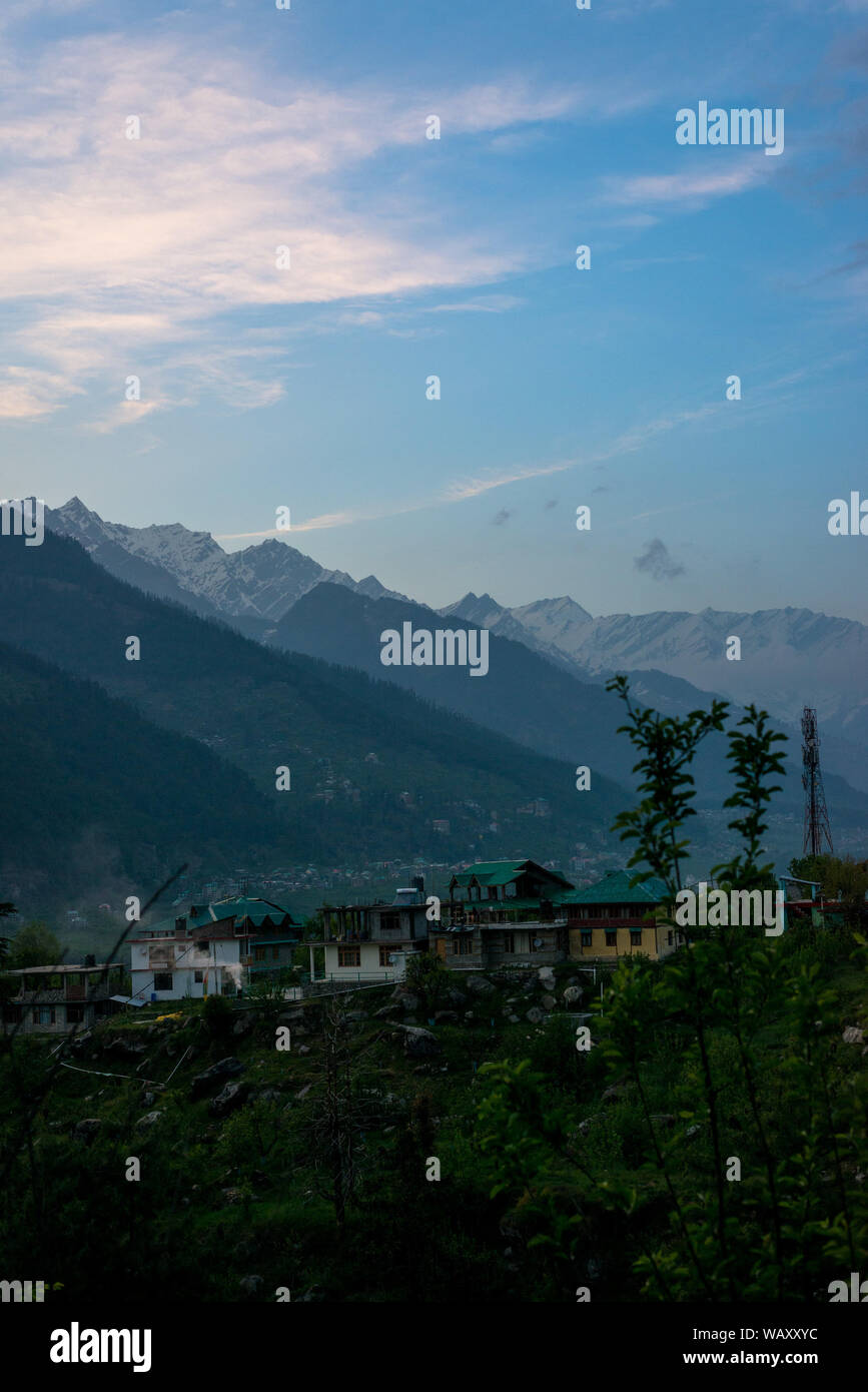 Photo of himalayan village in manali Stock Photo - Alamy
