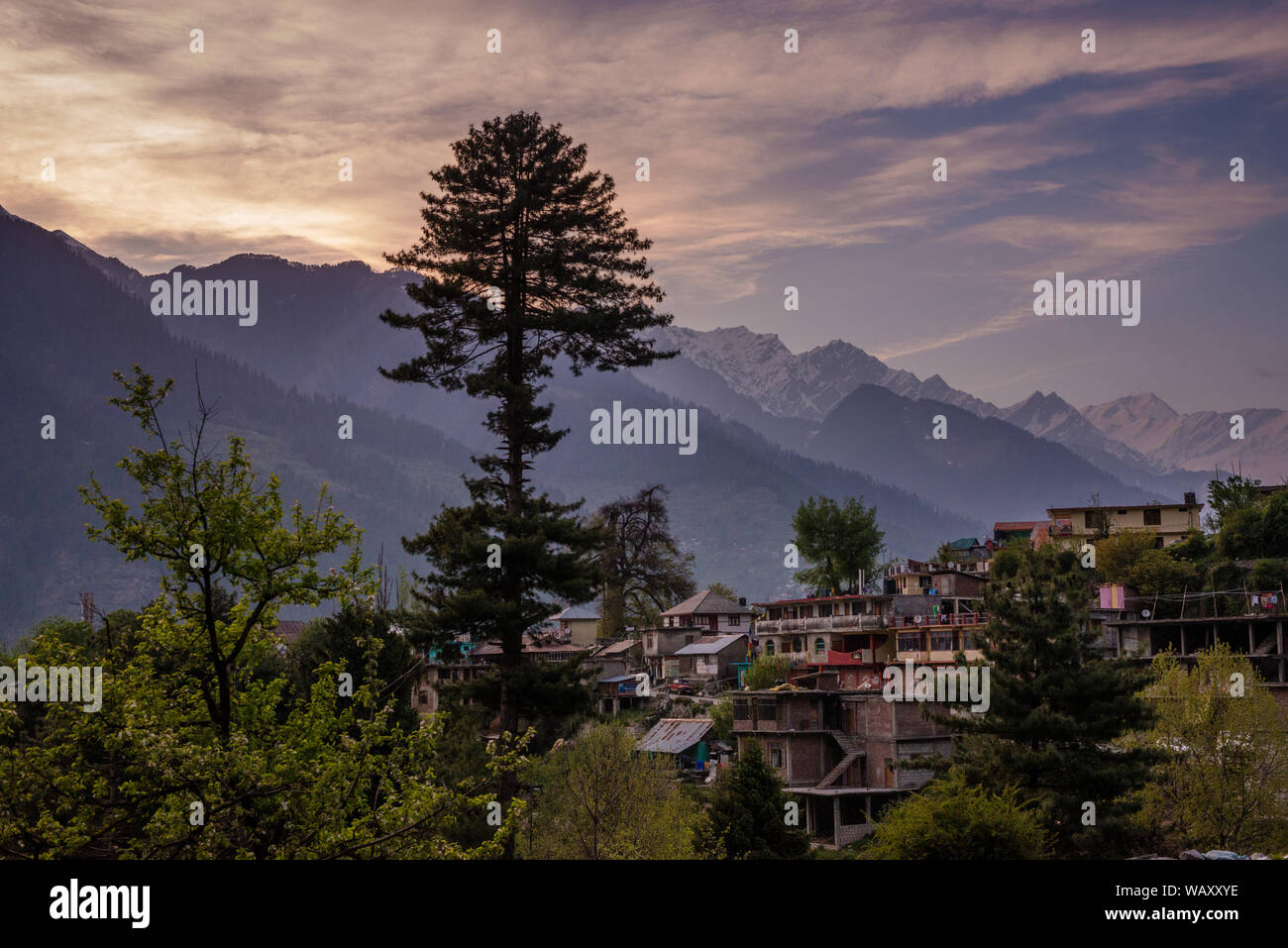 Photo of himalayan village in manali Stock Photo - Alamy