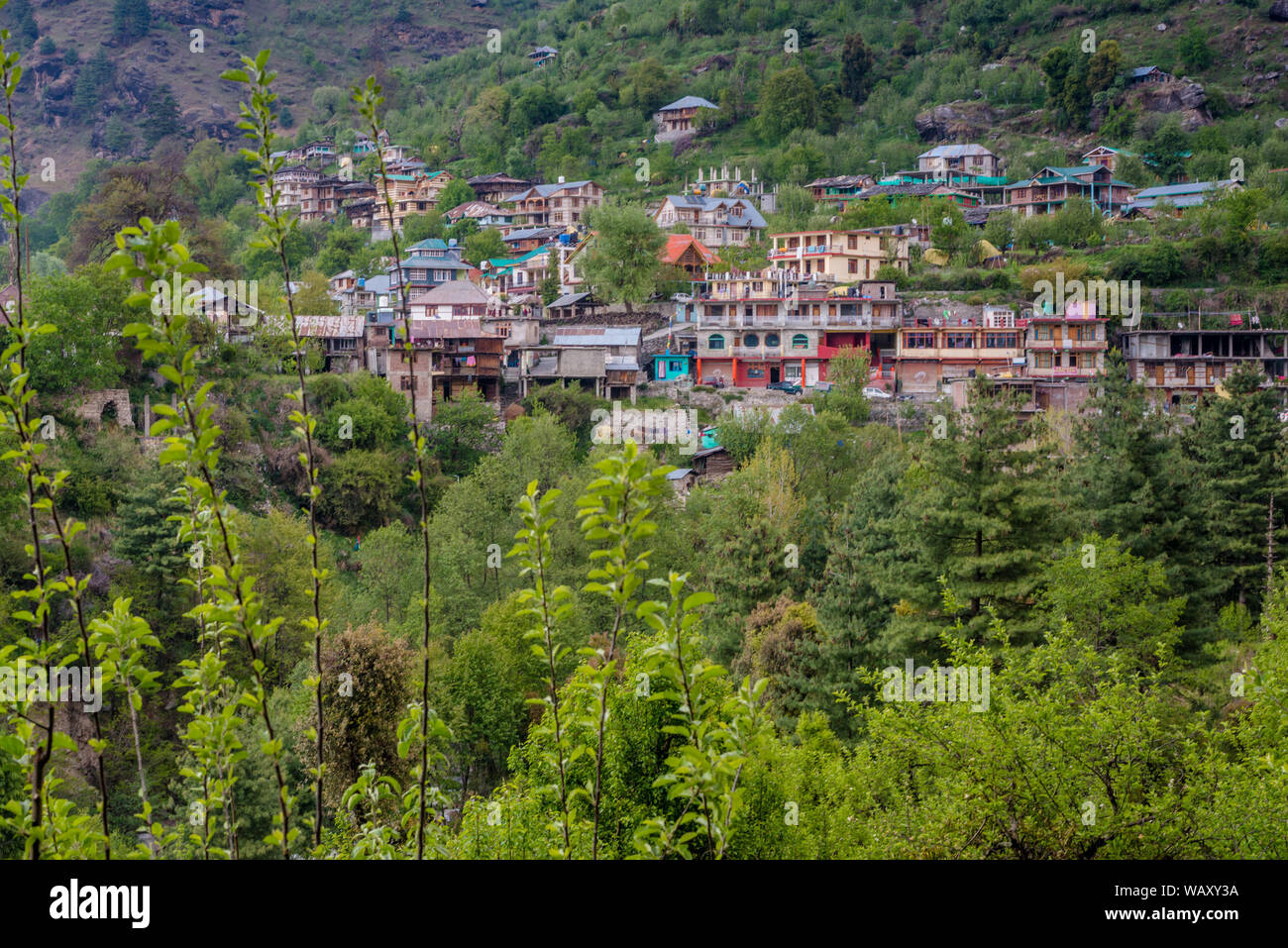 Photo of himalayan village in manali Stock Photo - Alamy