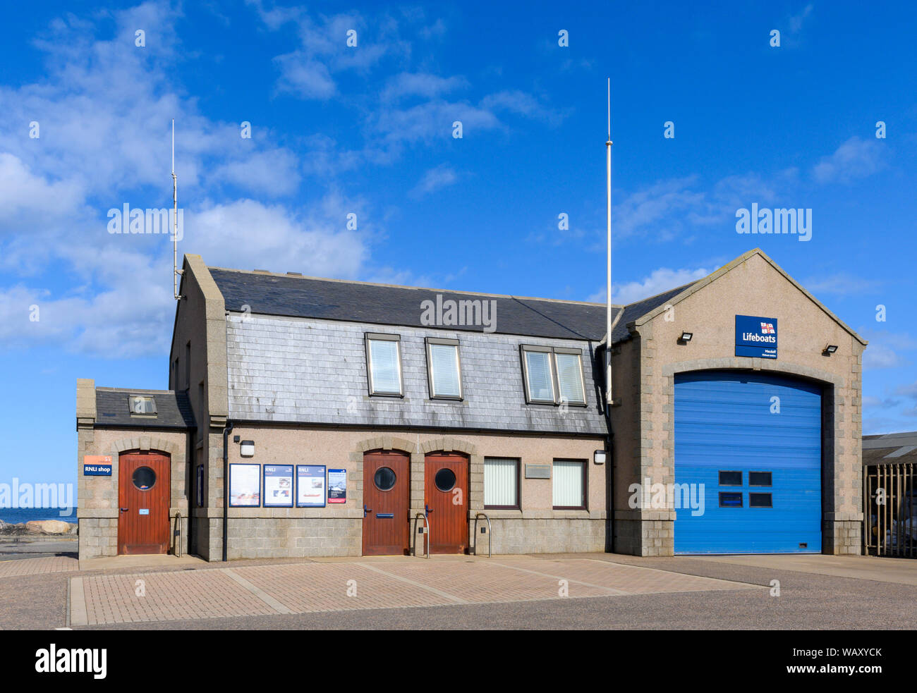 RNLI Lifeboat Station, at MacDuff Harbour, MacDuff, Aberdeenshire ...