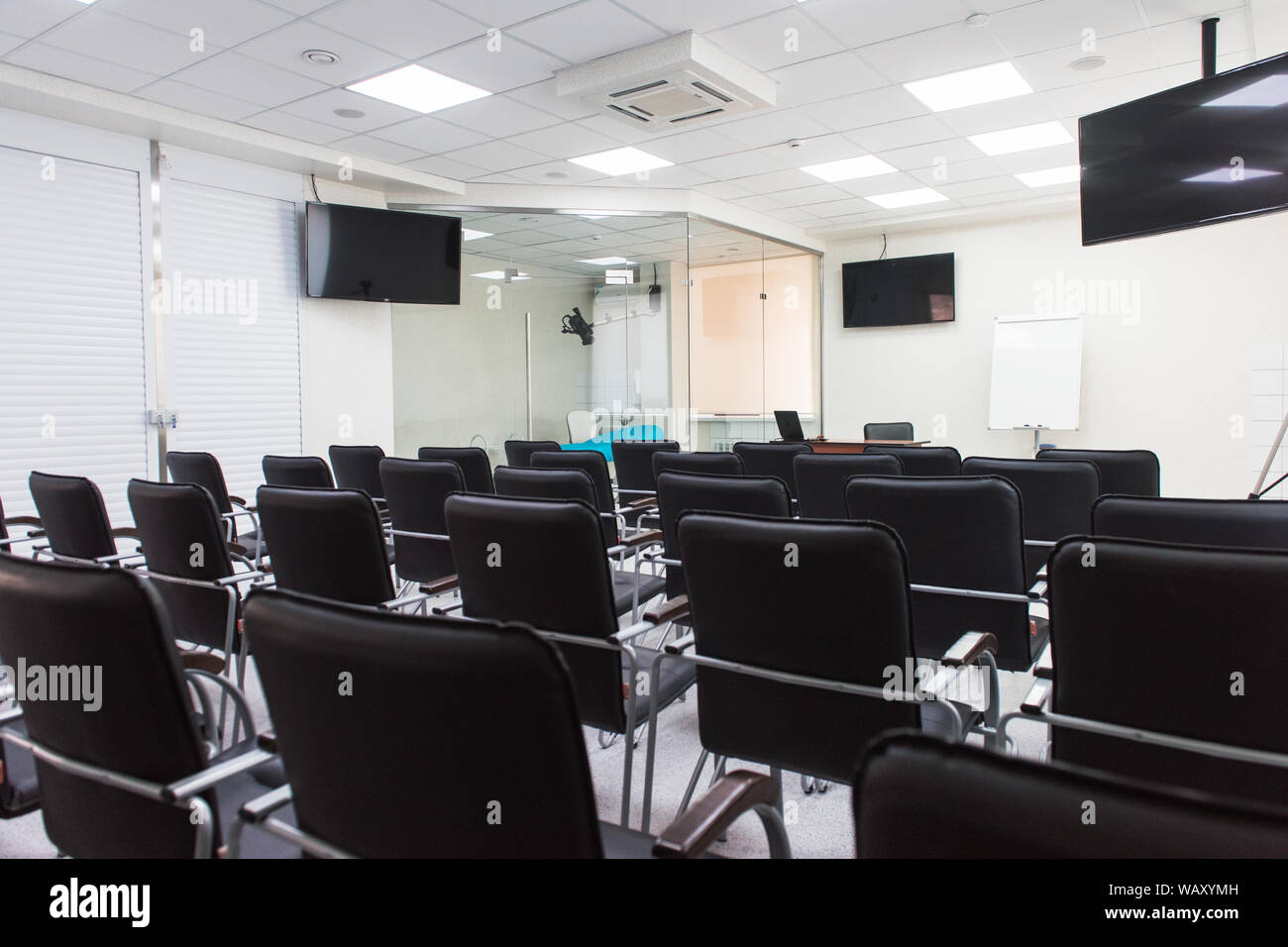 Empty classroom preparing for medical education or conference Stock ...