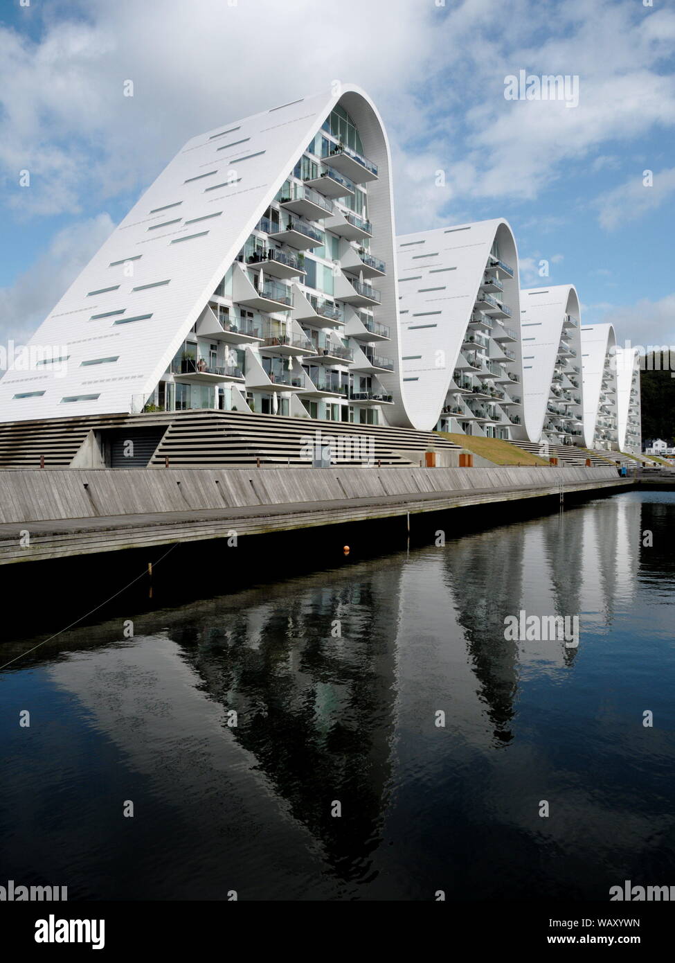 Bølgen (The Wave) buildings in Vejle, Denmark Stock Photo - Alamy