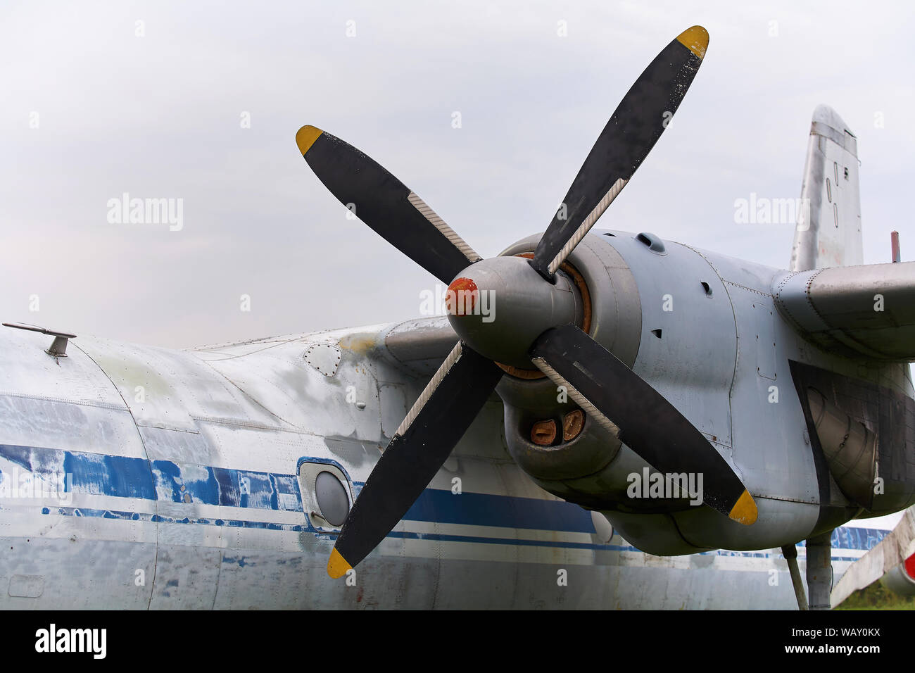 Elements of the old Soviet military plane close-up Stock Photo - Alamy
