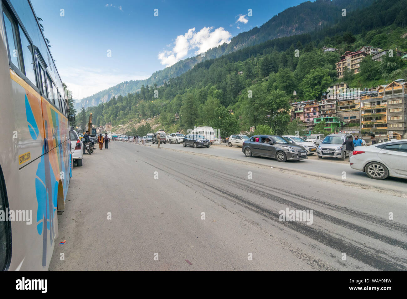 Kullu, Himachal Pradesh, India - May 29, 2019 : Road in himalayas Stock ...