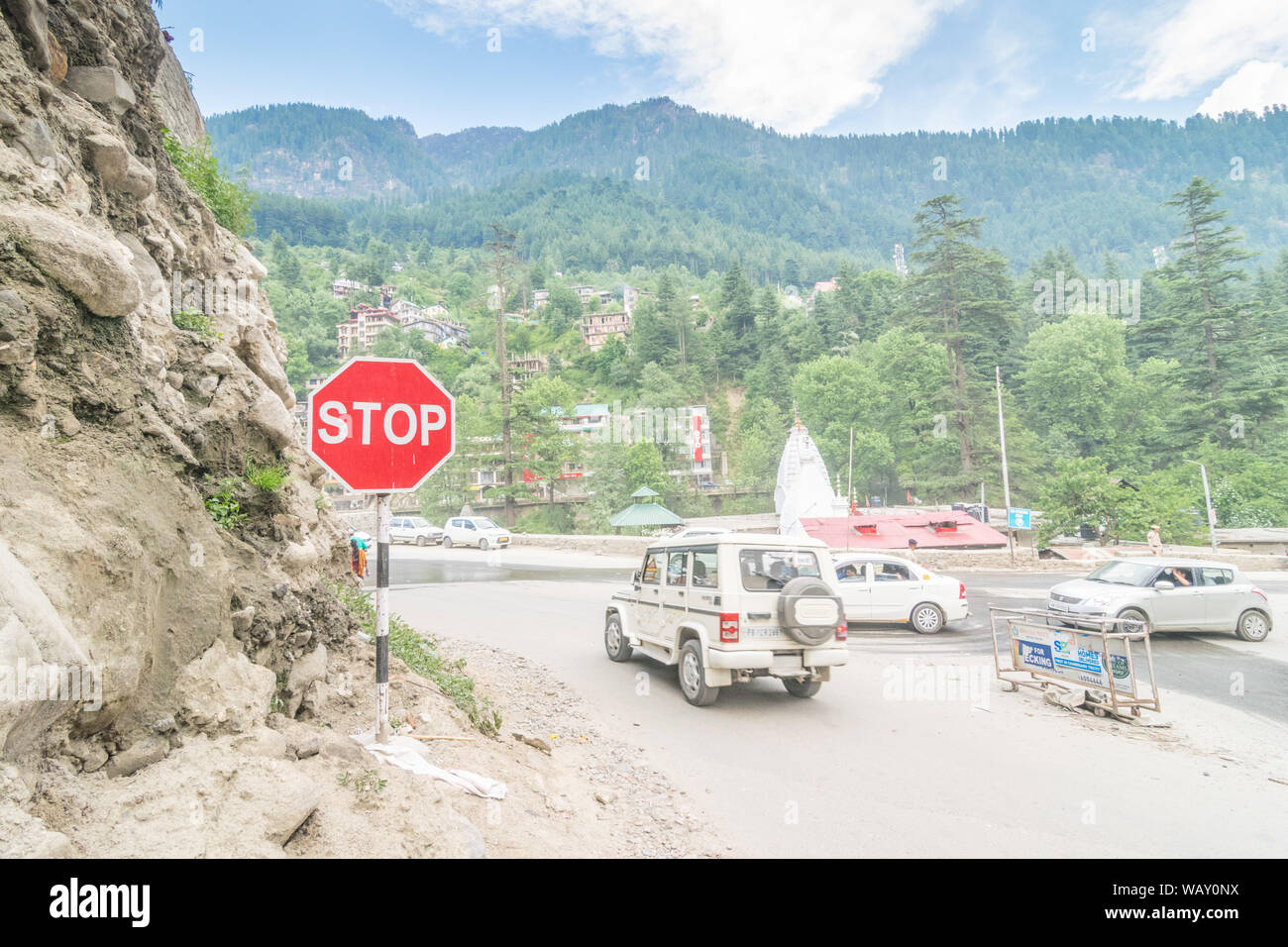 Kullu, Himachal Pradesh, India - May 29, 2019 : Road in himalayas Stock ...