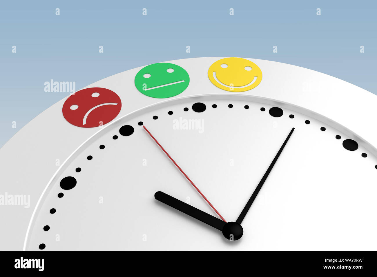 emoticons moods on watch face. 3d rendering Stock Photo - Alamy