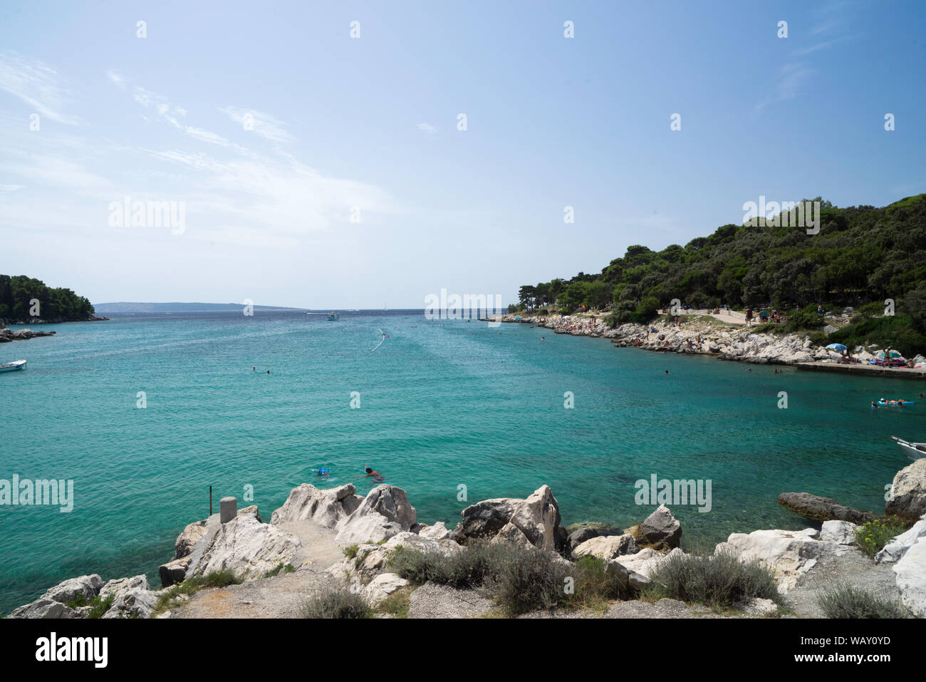 Suha punta beach, Island Rab, Adriatic sea, Croatia, Europe Stock Photo ...