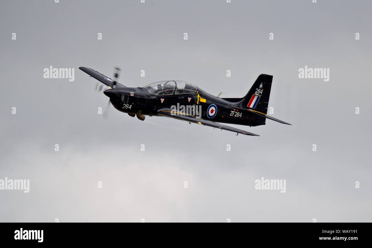 RAF Tucano T1 performing its last display at the 2019 RIAT before it’s ...