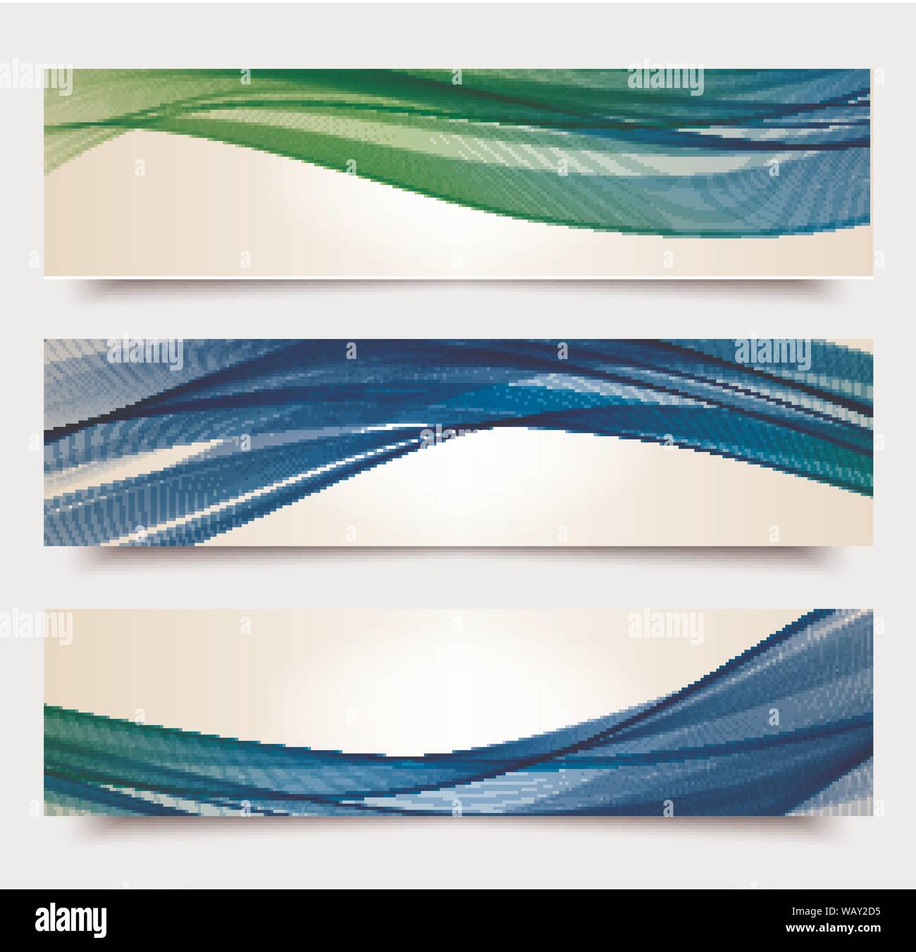 Blue green wave templates Stock Vector Images - Alamy