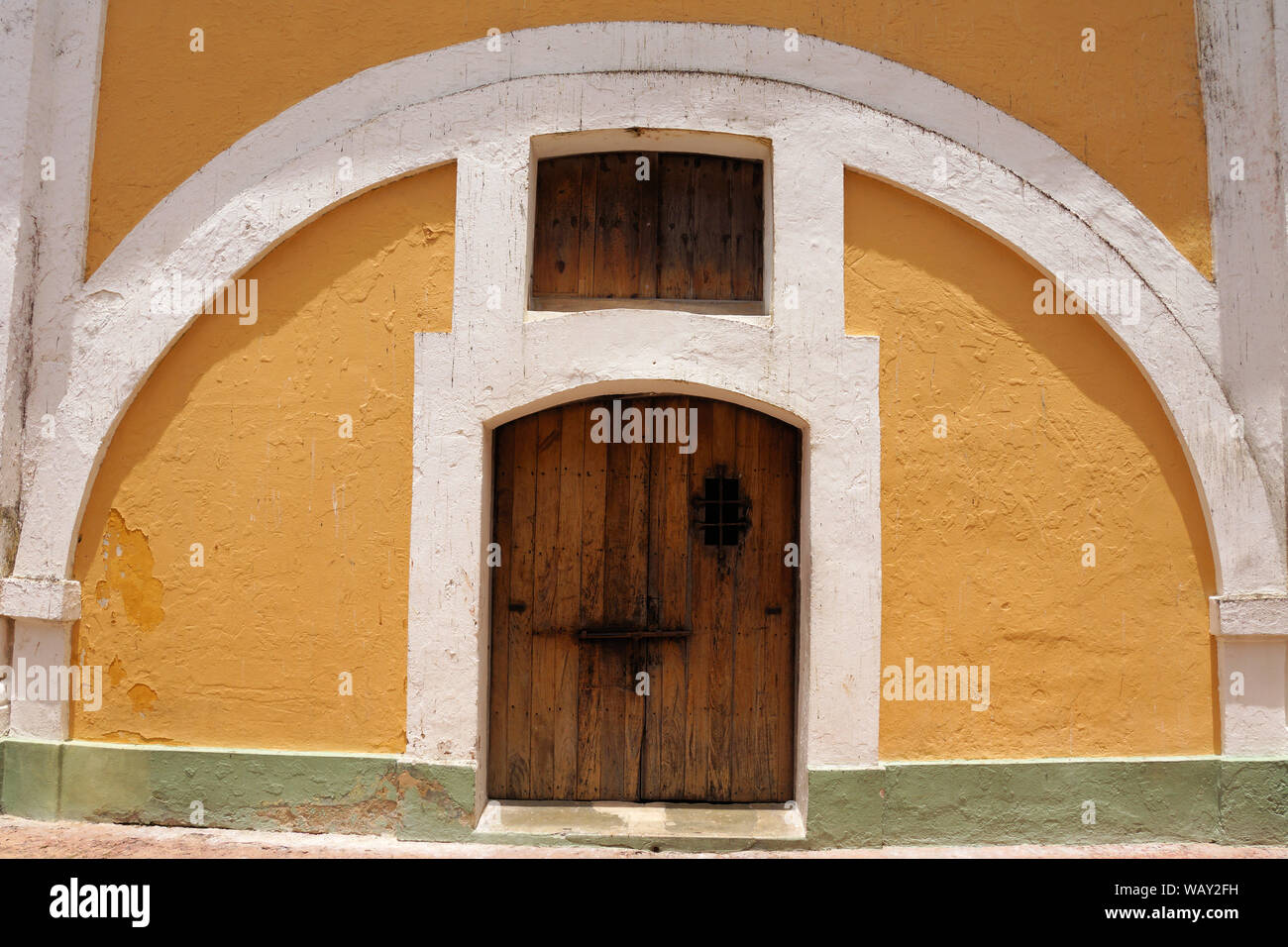 Colorful doorway entrance with architectural design and style Stock ...