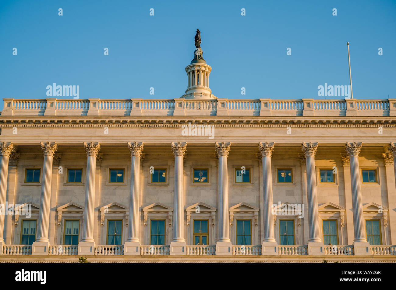 US Capitol Building north facade with statue of freedom Stock Photo - Alamy
