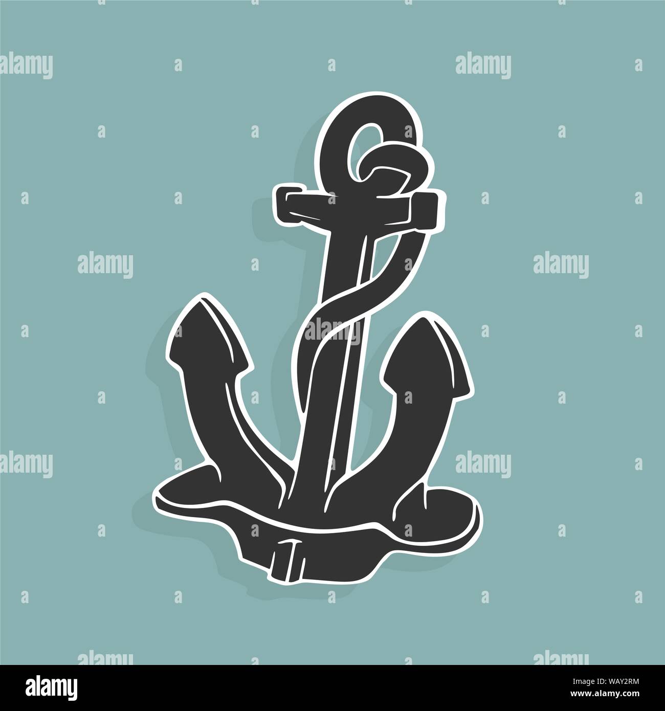 Illustration Vector Anchor Symbol Stock Vector Image & Art - Alamy