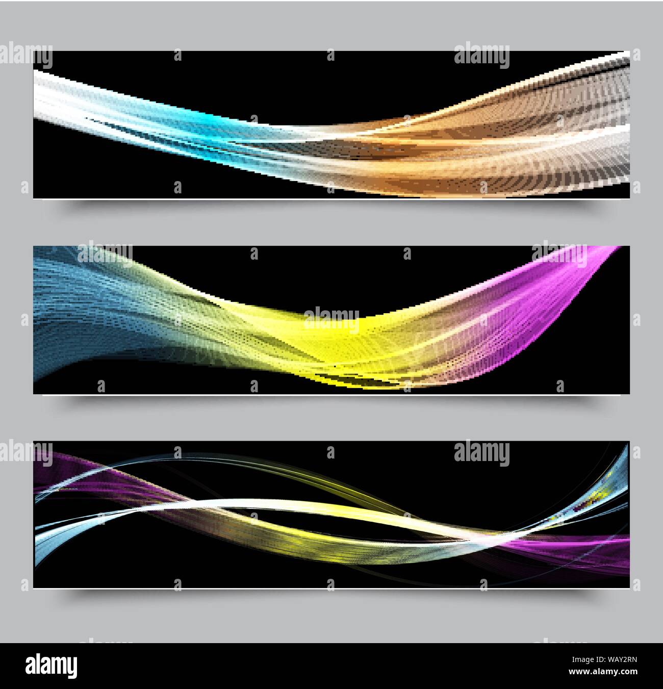Bright colors wave.Vector Horizontal banner Stock Vector Image & Art ...