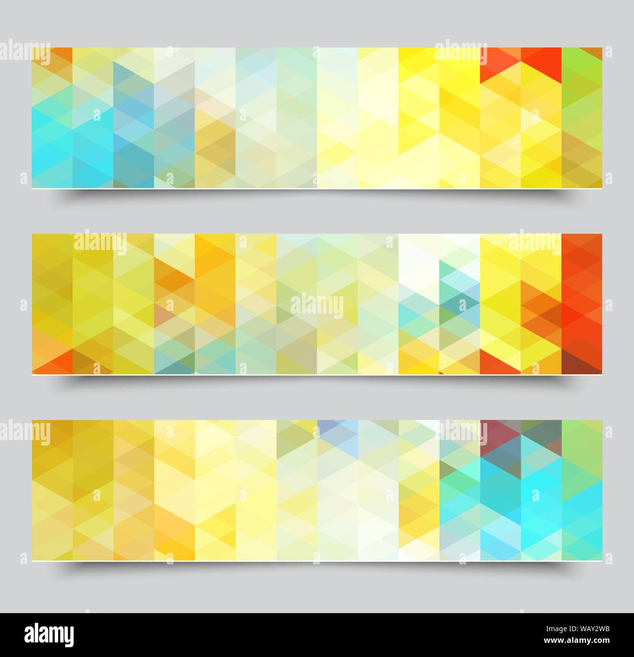 Set of abstract geometric banners eps10 vector Stock Vector Image & Art ...